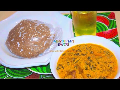 HOW TO PREPARE NIGERIAN AMALA SWALLOW ( BLACK YAM FLOUR) - YouTube