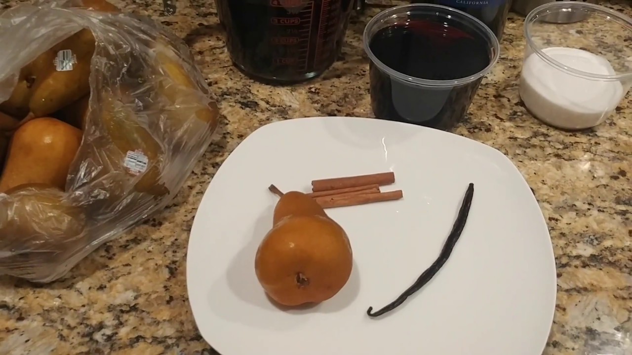 Quick Cooking Merlot Poached pears - YouTube