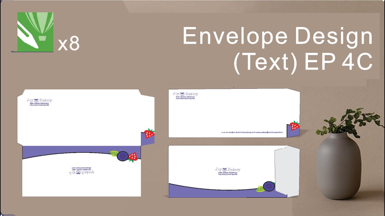 Corel Draw X8 Tutorial Text-Envelope Templates Design EP 04C - YouTube