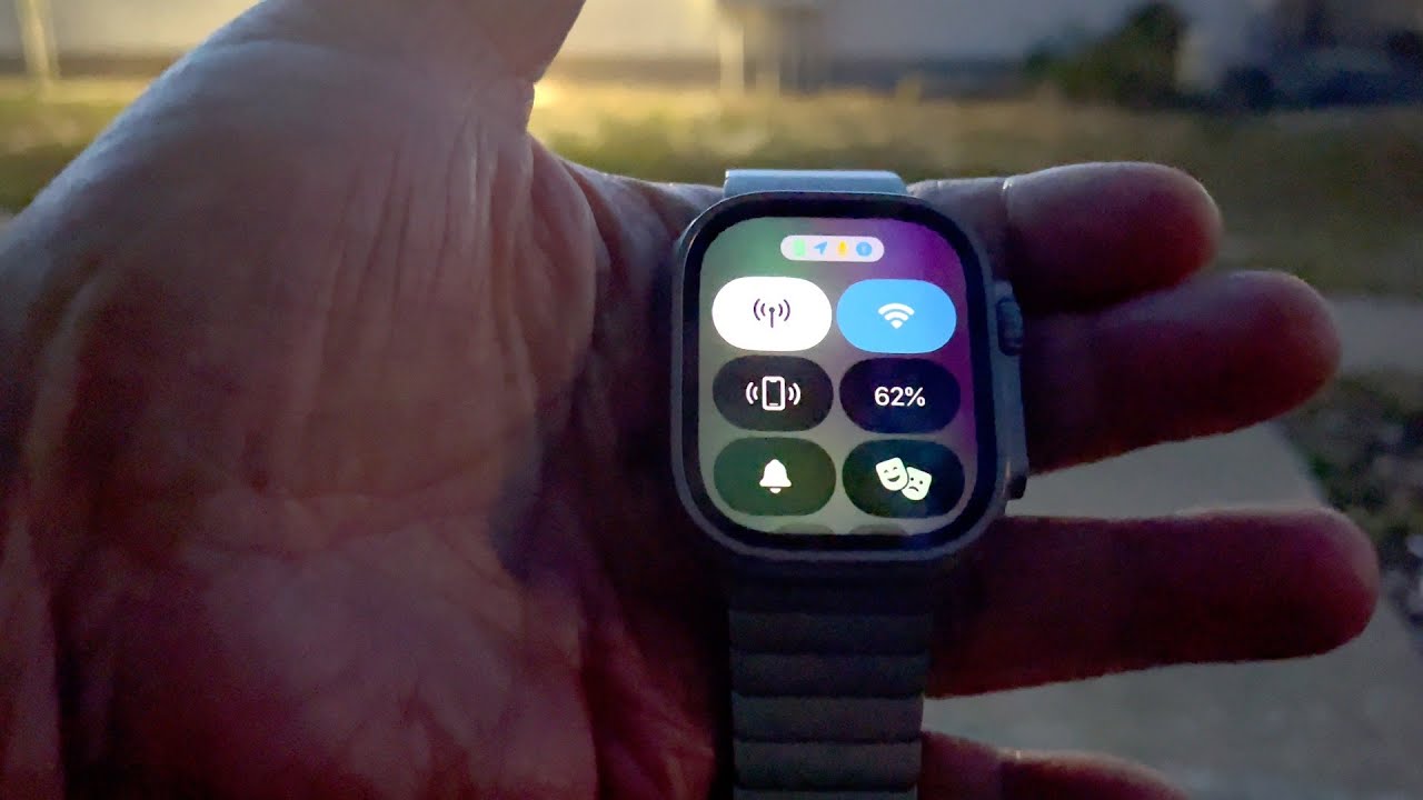 Opening Control Center on the Apple Ultra Watch - HDR 60 fps 4K - 01/04 ...