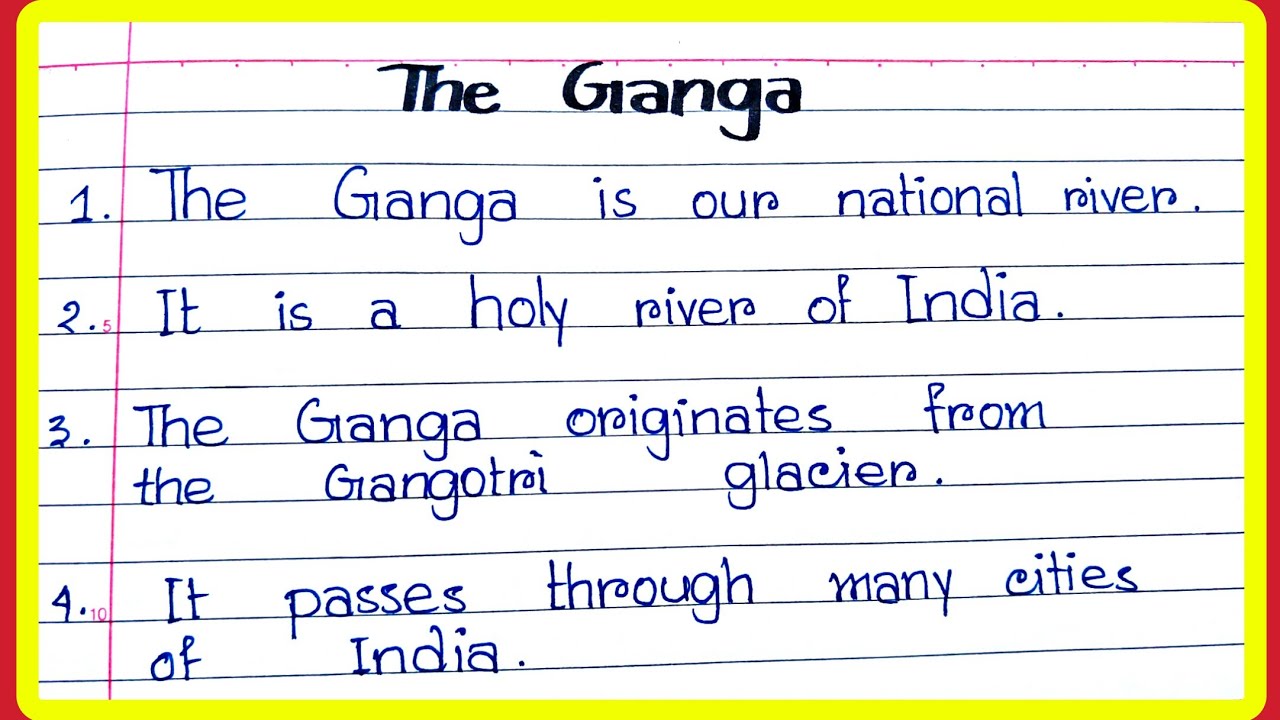 10lines easy essay on The Ganga in english| Paragraph writing on The ...
