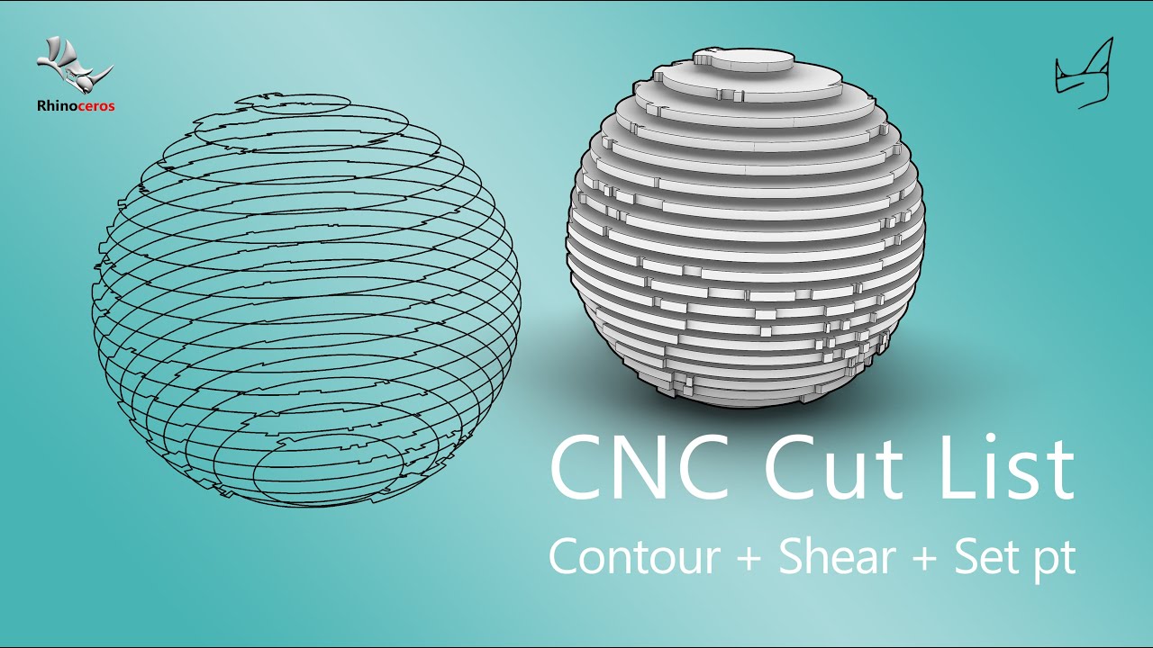 CNC Cut List in Rhino3D - Contour + Shear + Set Points - YouTube