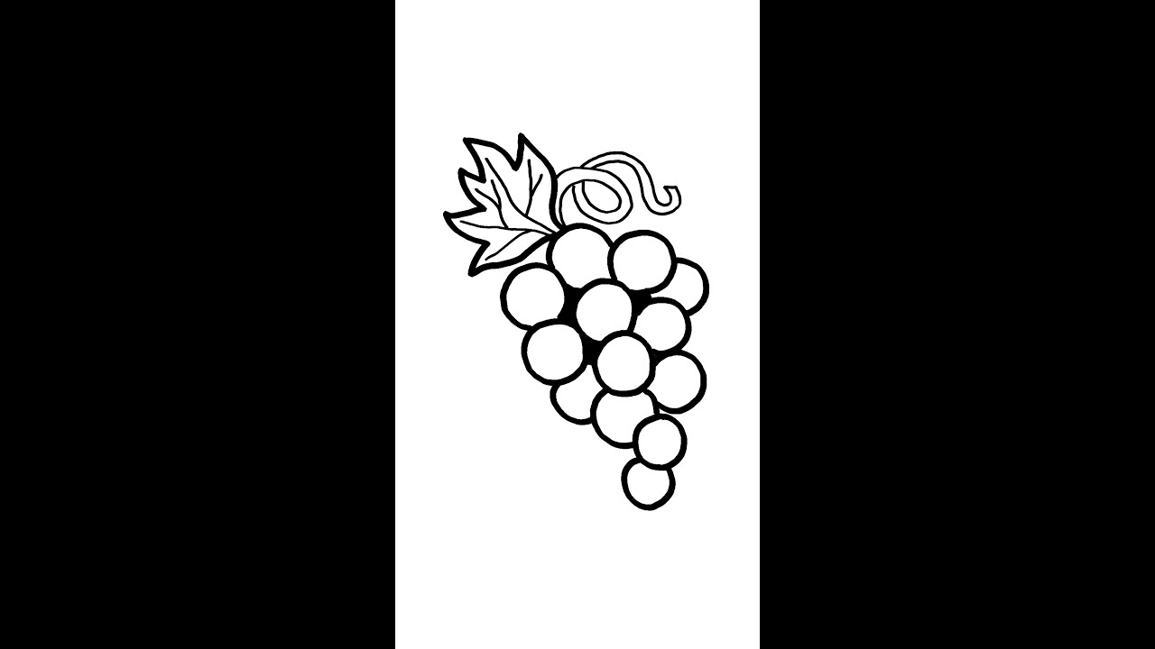 How to draw Grape | Easy Drawing #shorts - YouTube