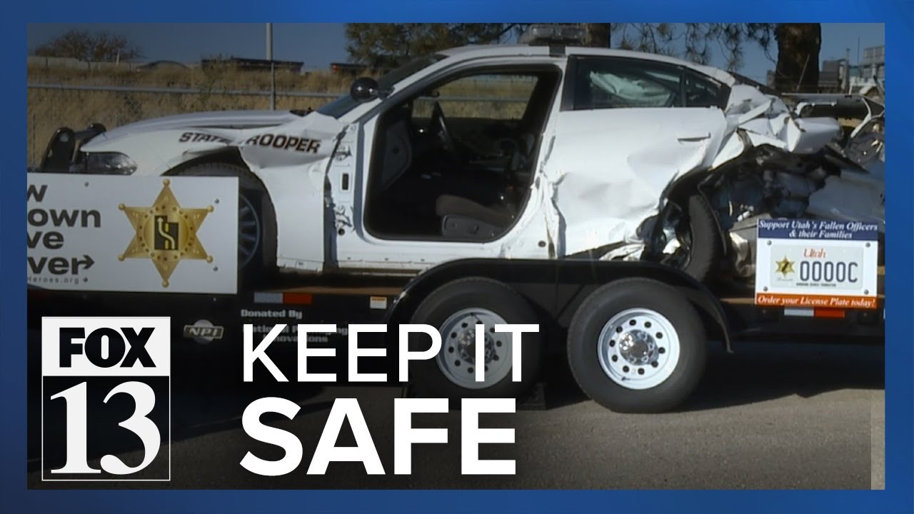 UDOT truck struck by driver during Crash Responder Safety Week - YouTube