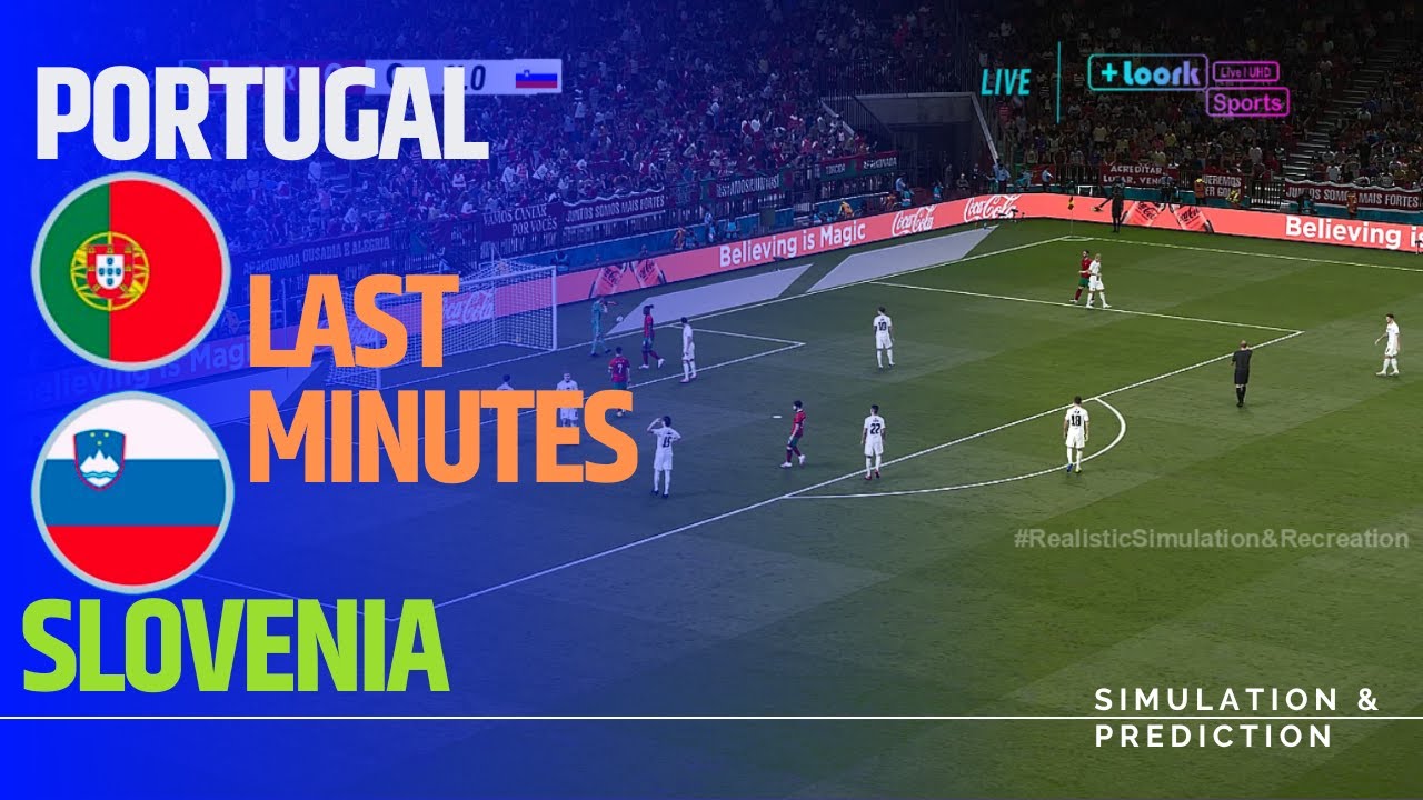 Last minutes ⚽ Portugal vs Slovenia 🏆 EURO 2024 | Video game simulation ...