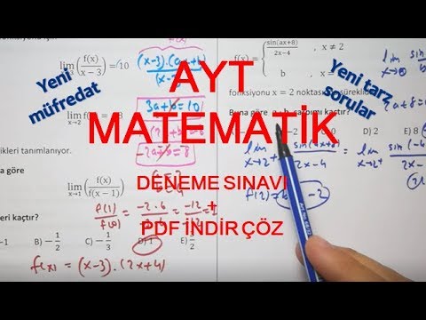 AYT MATEMATİK DENEME SINAVI-PDF-İNDİR-ÇÖZ-İZLE
