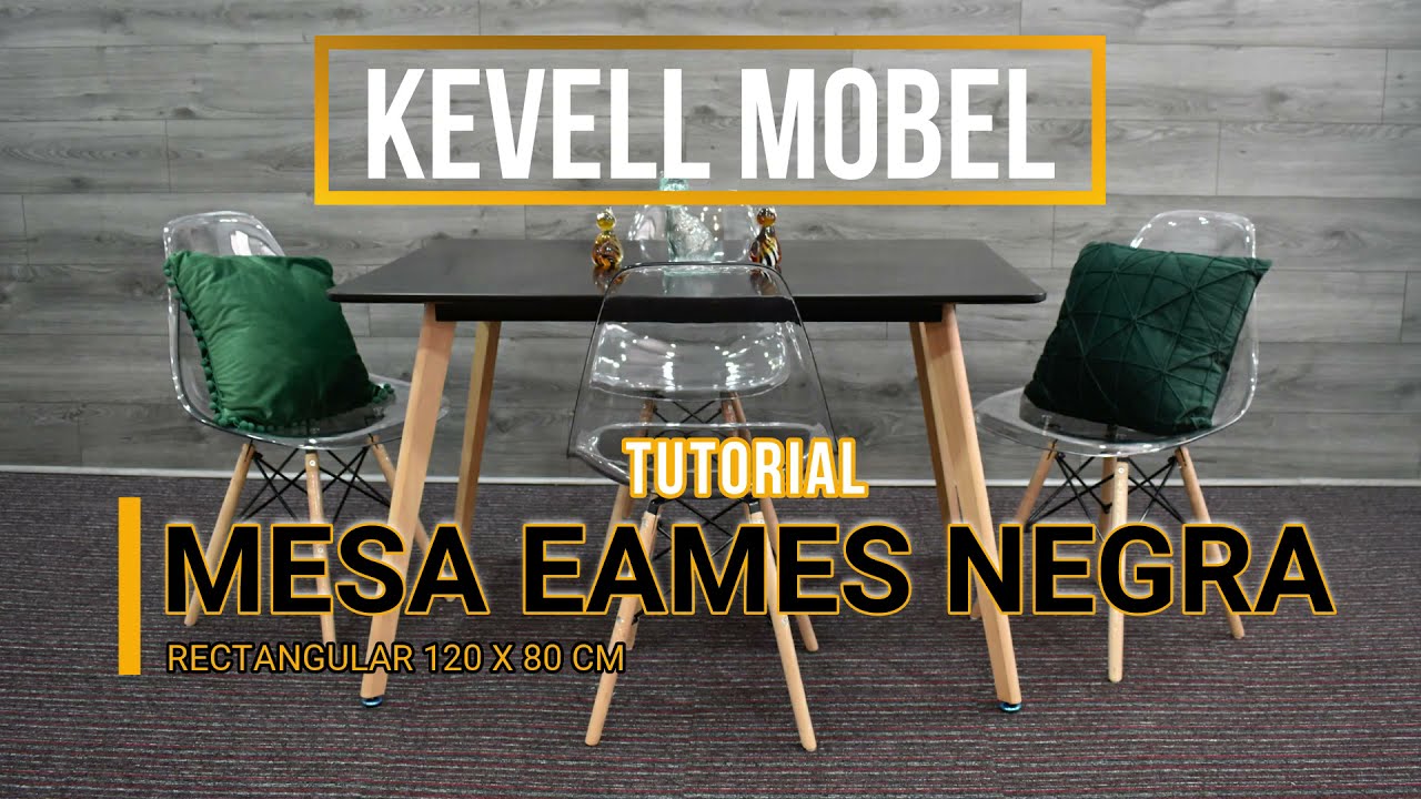 Mesa Estilo Eames Rectanguar 120 x 80 cm | TUTORIAL KEVELL MOBEL - YouTube