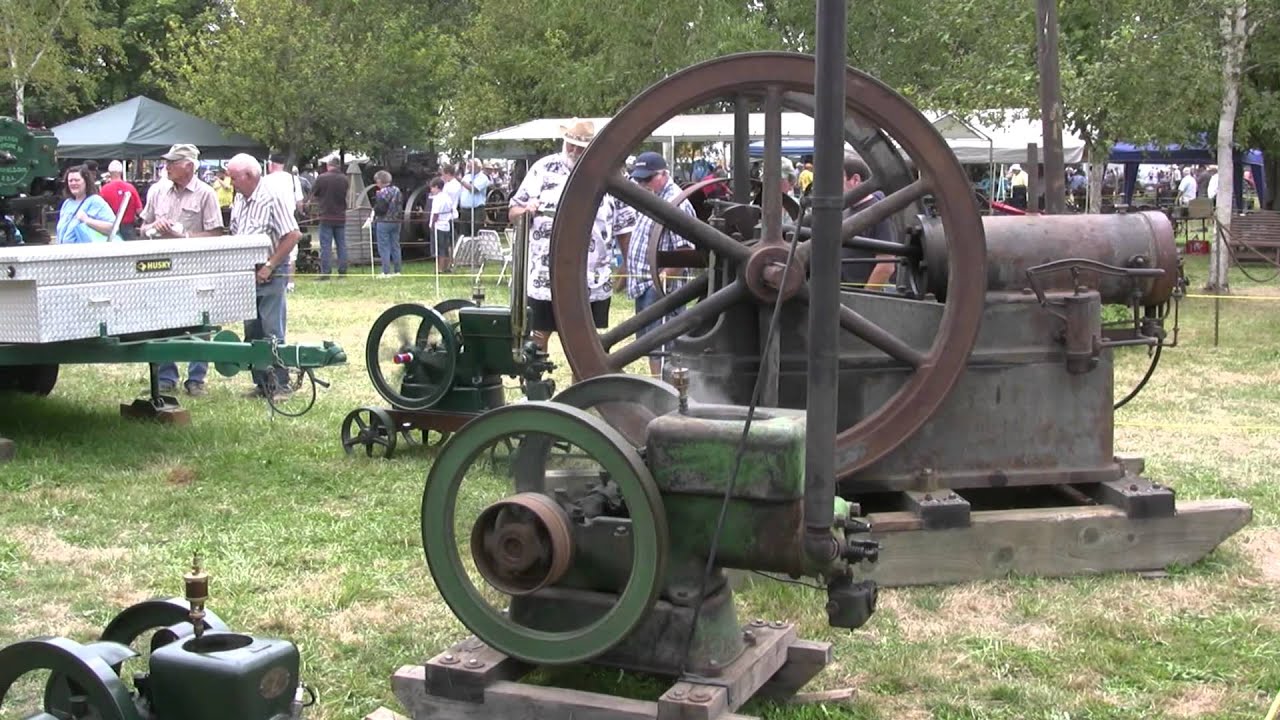HiDef "GREAT OREGON STEAM UP" ANTIQUE GAS ENGINE DISPLAY - YouTube