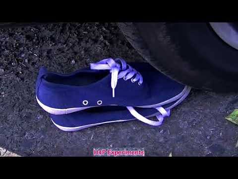 Sneaker VS Car Tire! Crush Experiment 🤣🤣🤣