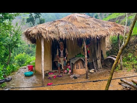 Best Life in a Nepali Mountain Village During the Rainy Season | Peaceful Rural Village Lifestyle 