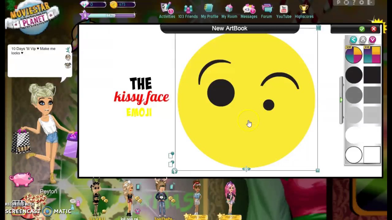 Kissy Face Emoji Artbook Tutorial | Peanut Msp - YouTube