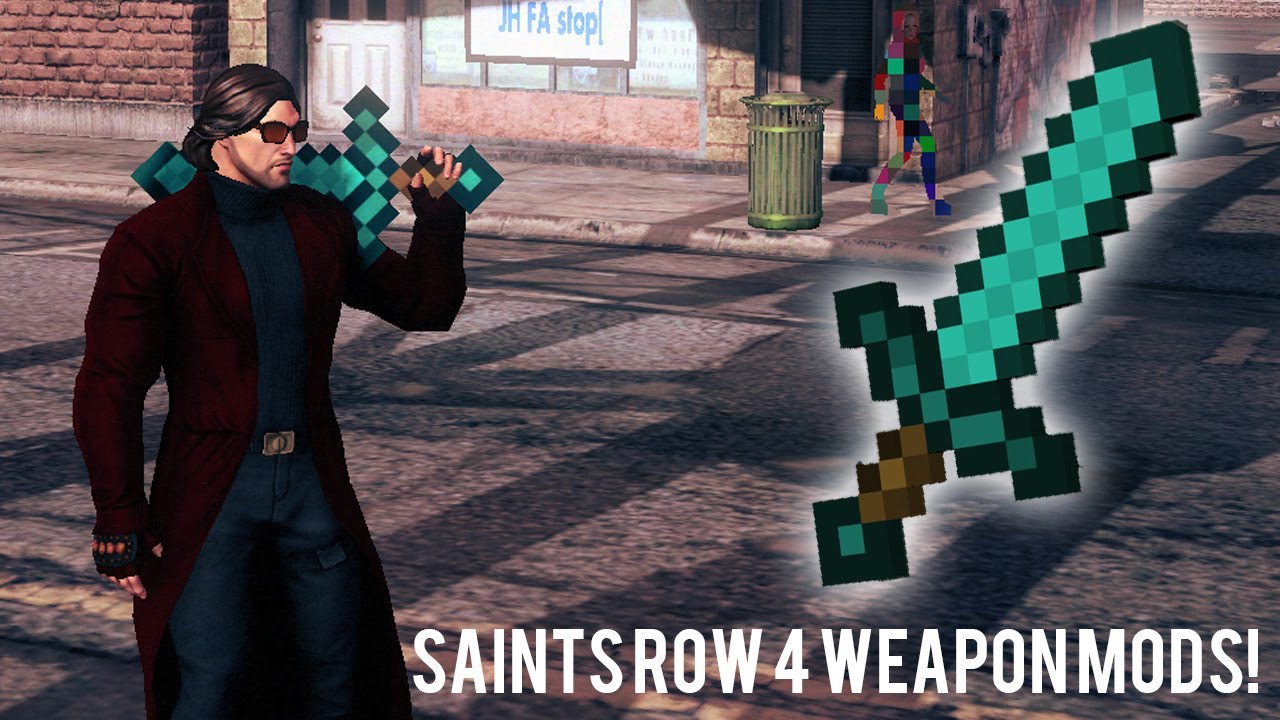 Saints Row IV Weapon Mod Tool Preview! Diamond Sword! - YouTube