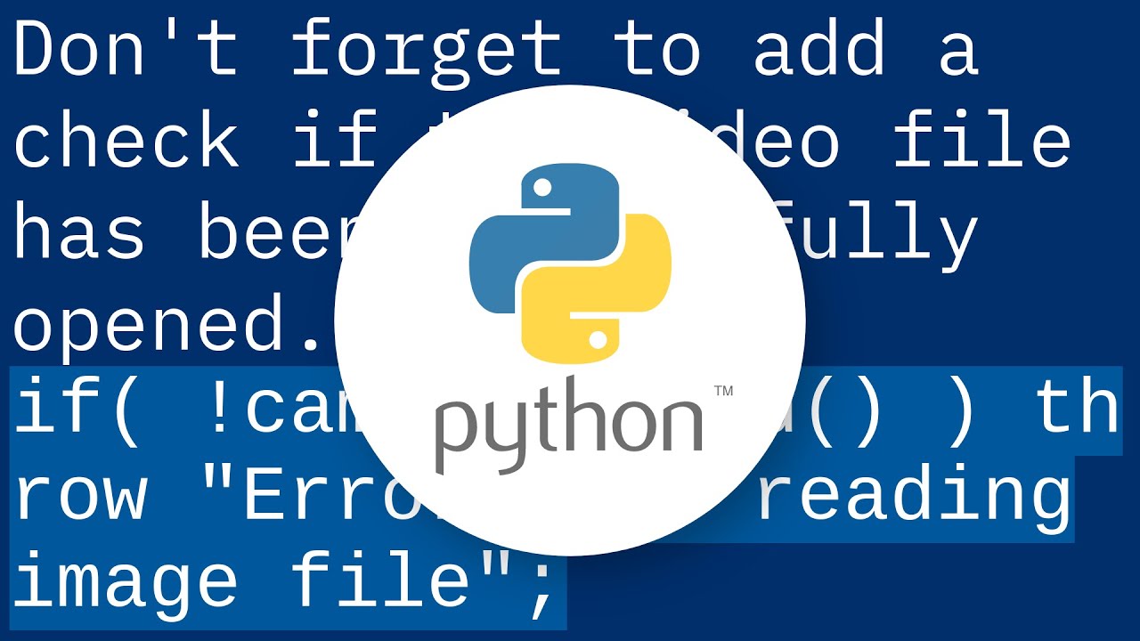 How can I use OpenCV (Python) to read a video file WITHOUT looping (Mac OS)? - YouTube