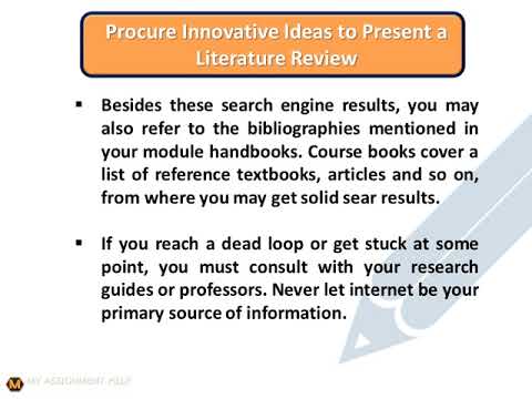 Literature review outline tips - YouTube