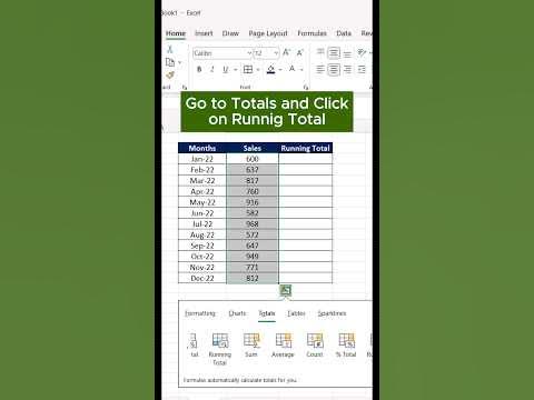 ⚡⚡ Easiest Way to calculate Running Totals in Excel ⚡⚡#advancedexcel #shorts - YouTube