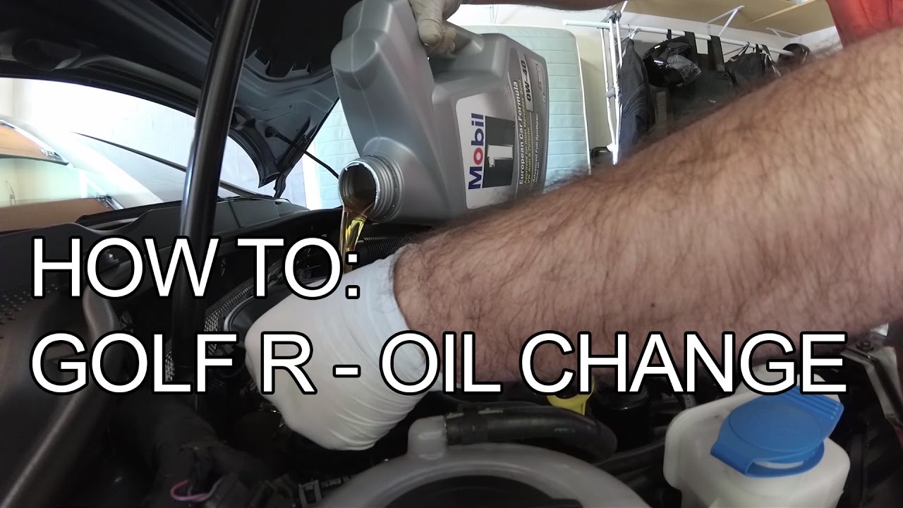How to - Oil Change MK7 VW Golf R (This is a 2016) - YouTube