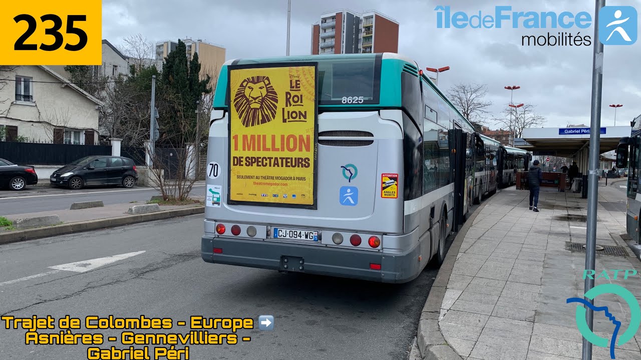 🚍BUS 235 (RATP) : Trajet à bord d’un Citelis 12 STIF Nº8625 (Toute la ...