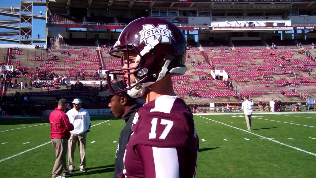 VIDEO: Mississippi State quarterback Tyler Russell warms up vs ...