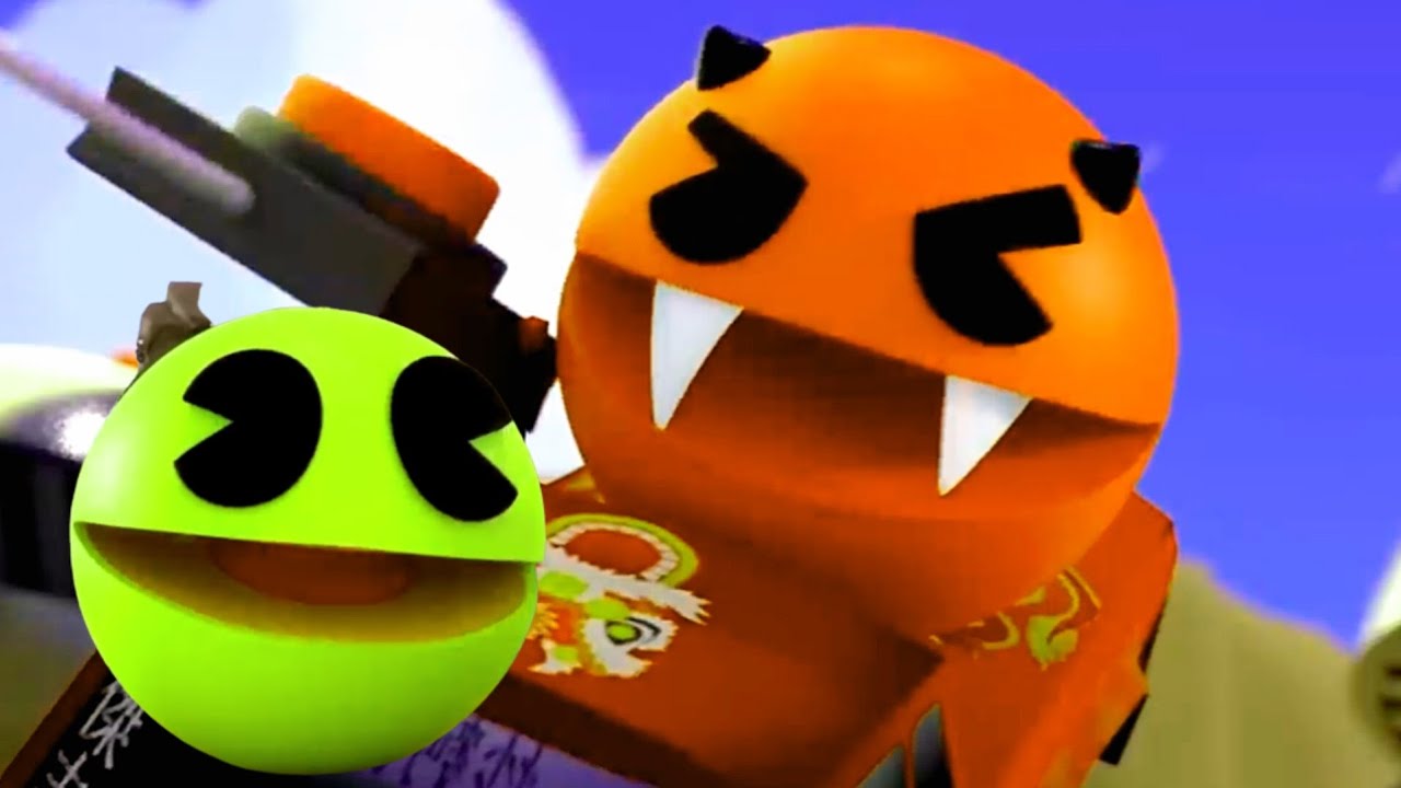 Pacman and Pacman Pink Are Fighting With Pacman Orange - YouTube
