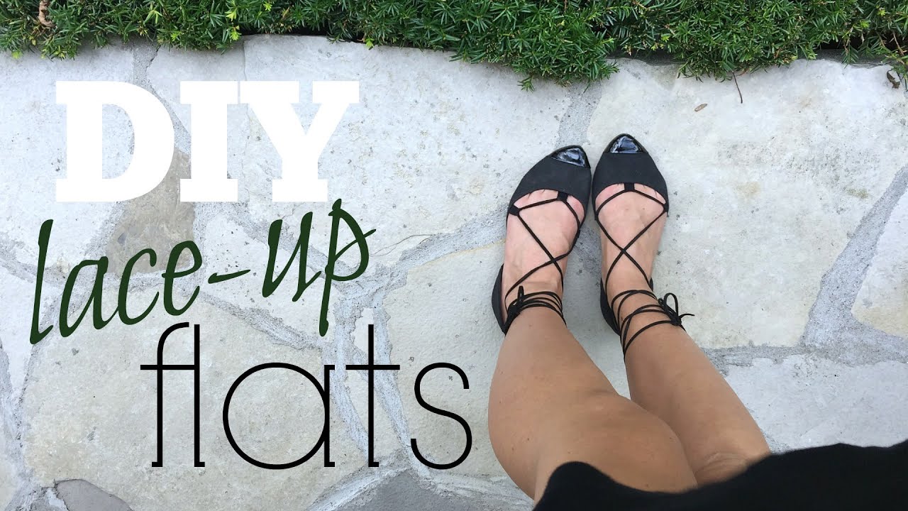 DIY Lace-up Flats - YouTube