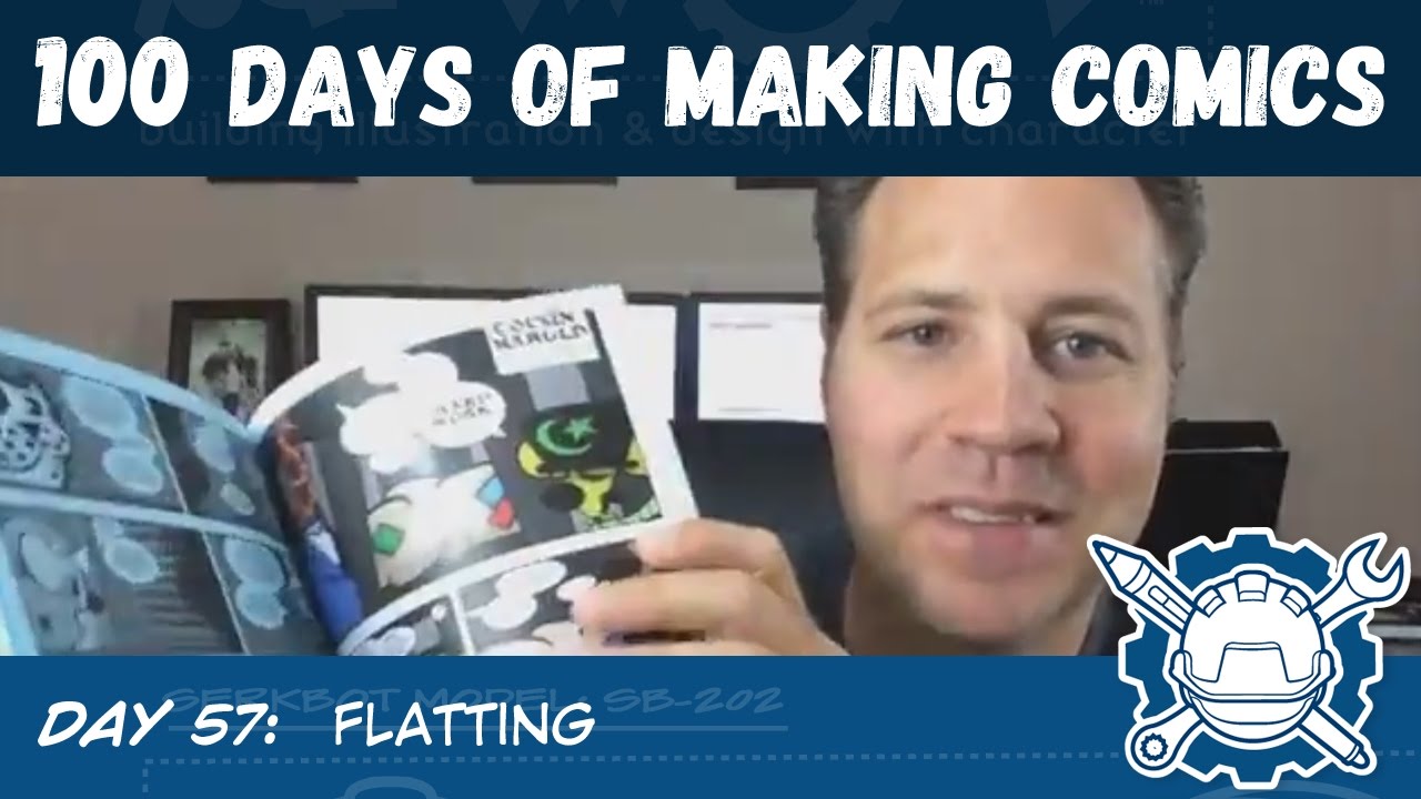 100 Days of Making Comics Day 57: Flatting - YouTube