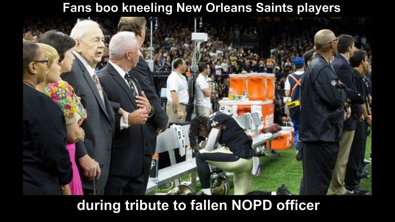 Fans boo kneeling New Orleans Saints players during tribute to fallen ...
