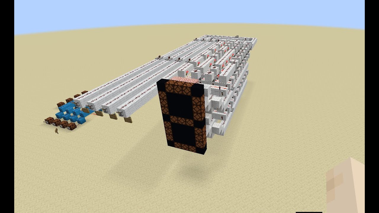Showcasing Minecraft Redstone Number Display (1-9) - YouTube