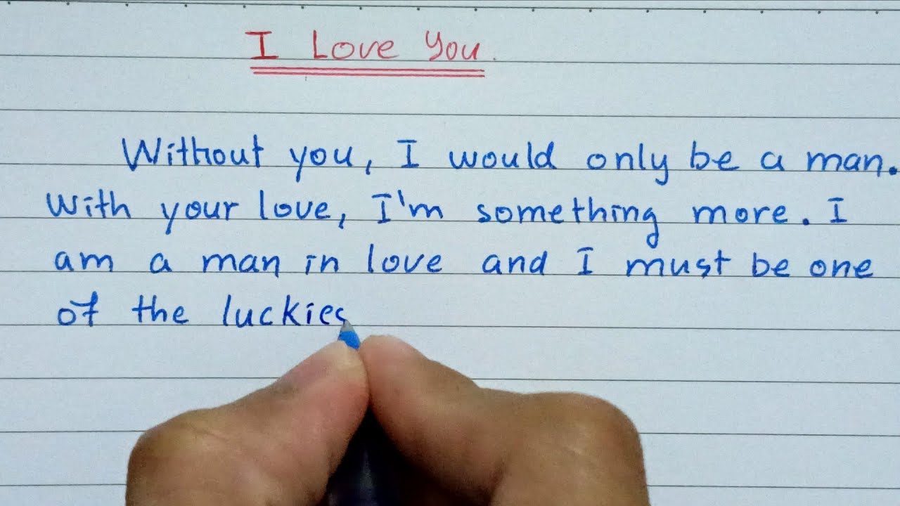how to write a paragraph about love - YouTube