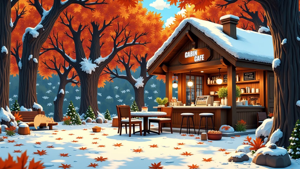 Winter Lofi With Cozy Cabin Coffee Vibes Cozy Cafe Vibes ☕ Lofi Hip-hop ...