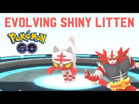 Evolving Shiny Litten in Pokémon Go - YouTube