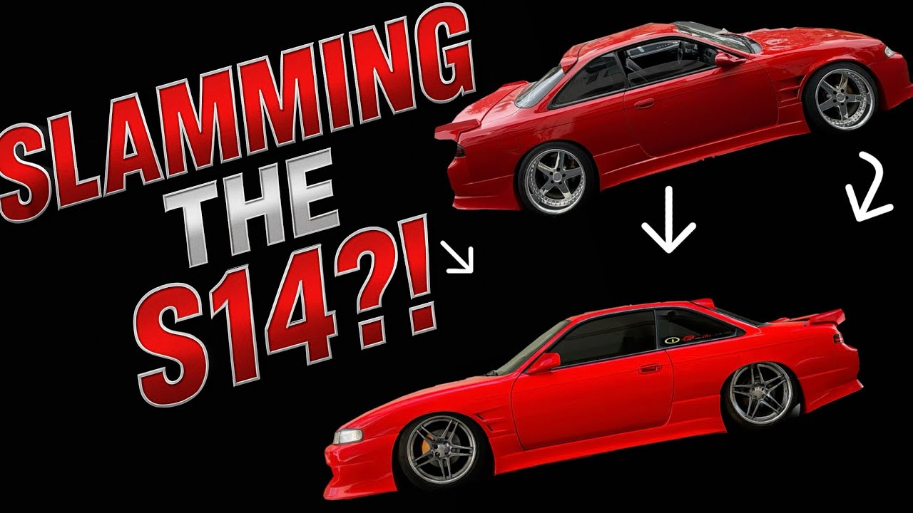Finally lowering the s14 ! - YouTube