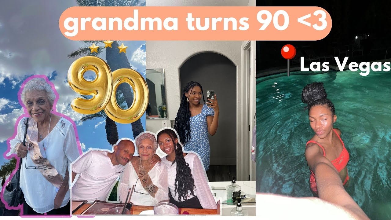 las vegas: mini recap | grandma turns 90♡ - YouTube