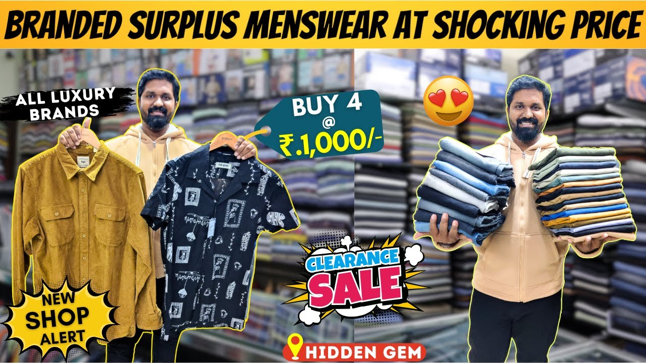 Branded Surplus Menswear at Low Price🤯 | Starts ₹200 Export Surplus🔥 ...