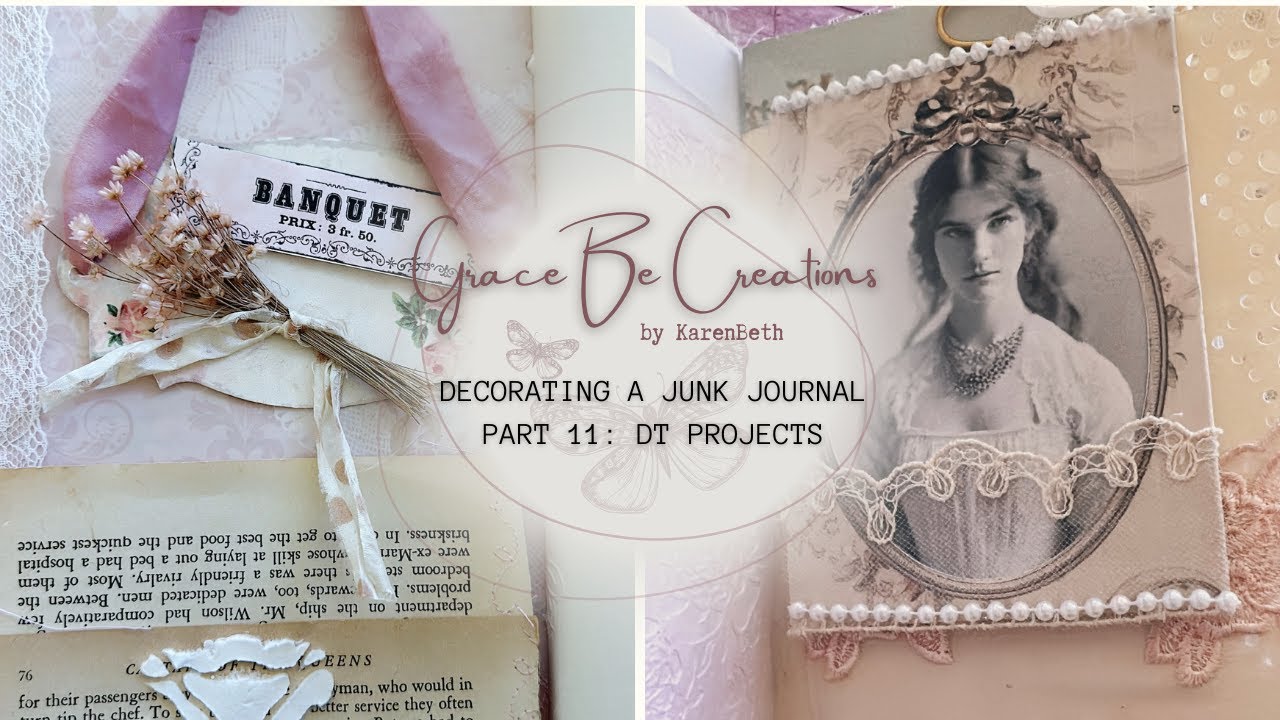 DECORATING A JUNK JOURNAL PART 11: DT PROJECTS - YouTube