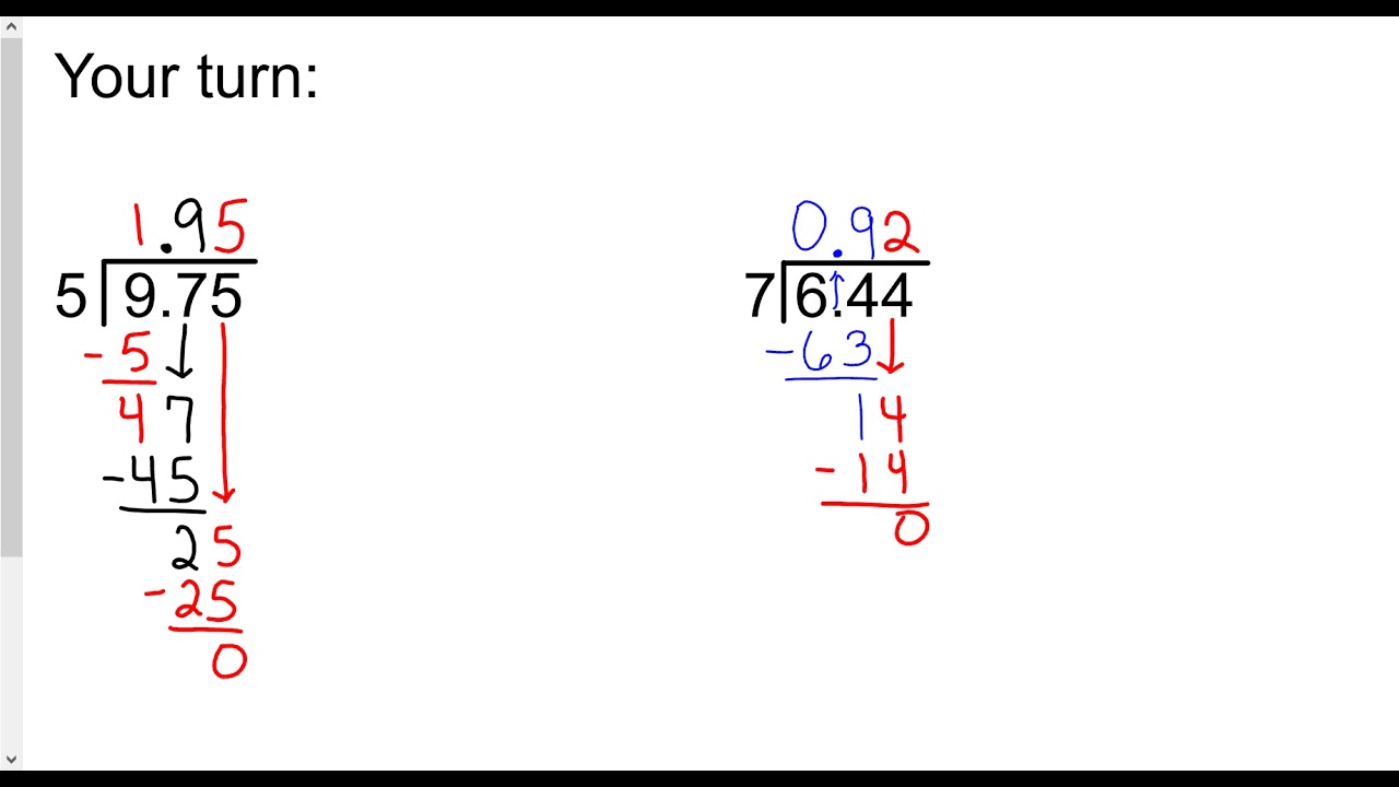 How To Divide Decimals YouTube How To Divide Decimals YouTube