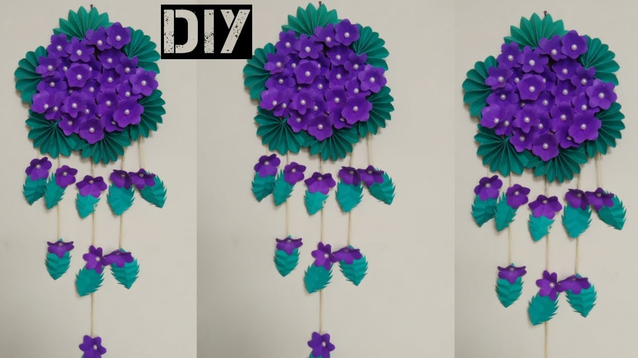 BEAUTIFUL WALL HANGING WITH PAPER AND CARDBOARD || EASY PAPER WALL ...