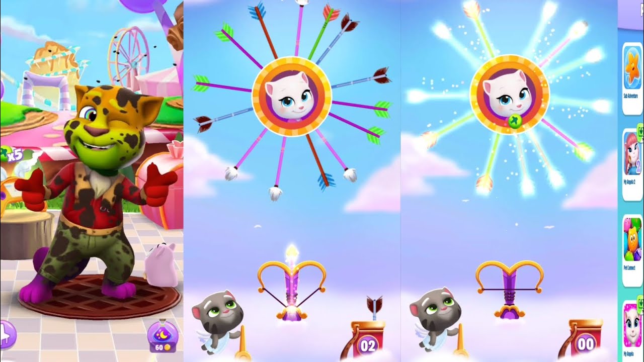 😹🏹Cupid💘Tom🏹game play, My Talking Tom 2 funny game video😅 Tom and Jerry ...