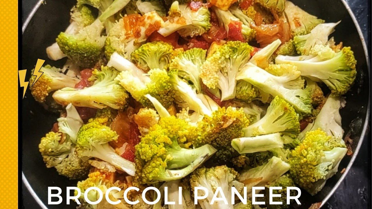 BROCCOLI WITH PANEER ||Indian style broccoli||broccoli paneer dry fry ...