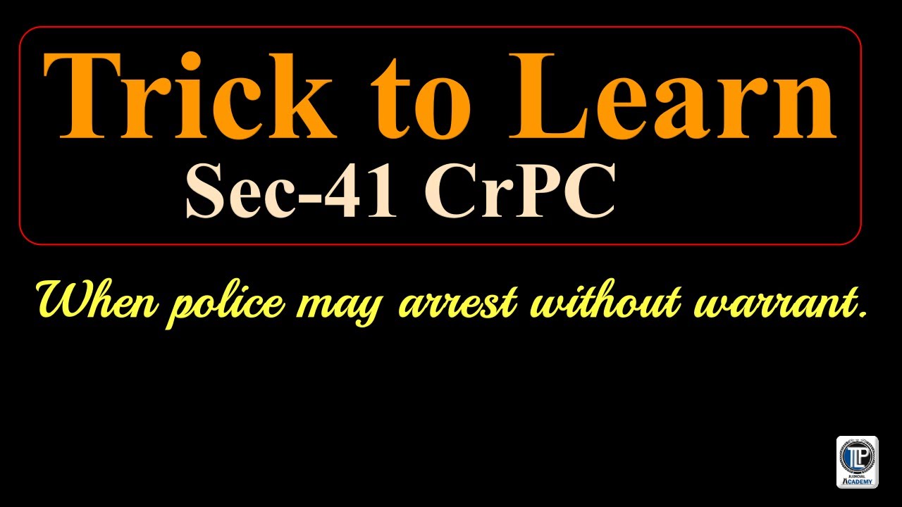 Section 41 CrPC I CrPC Notes in App I Link in Description Below I # ...