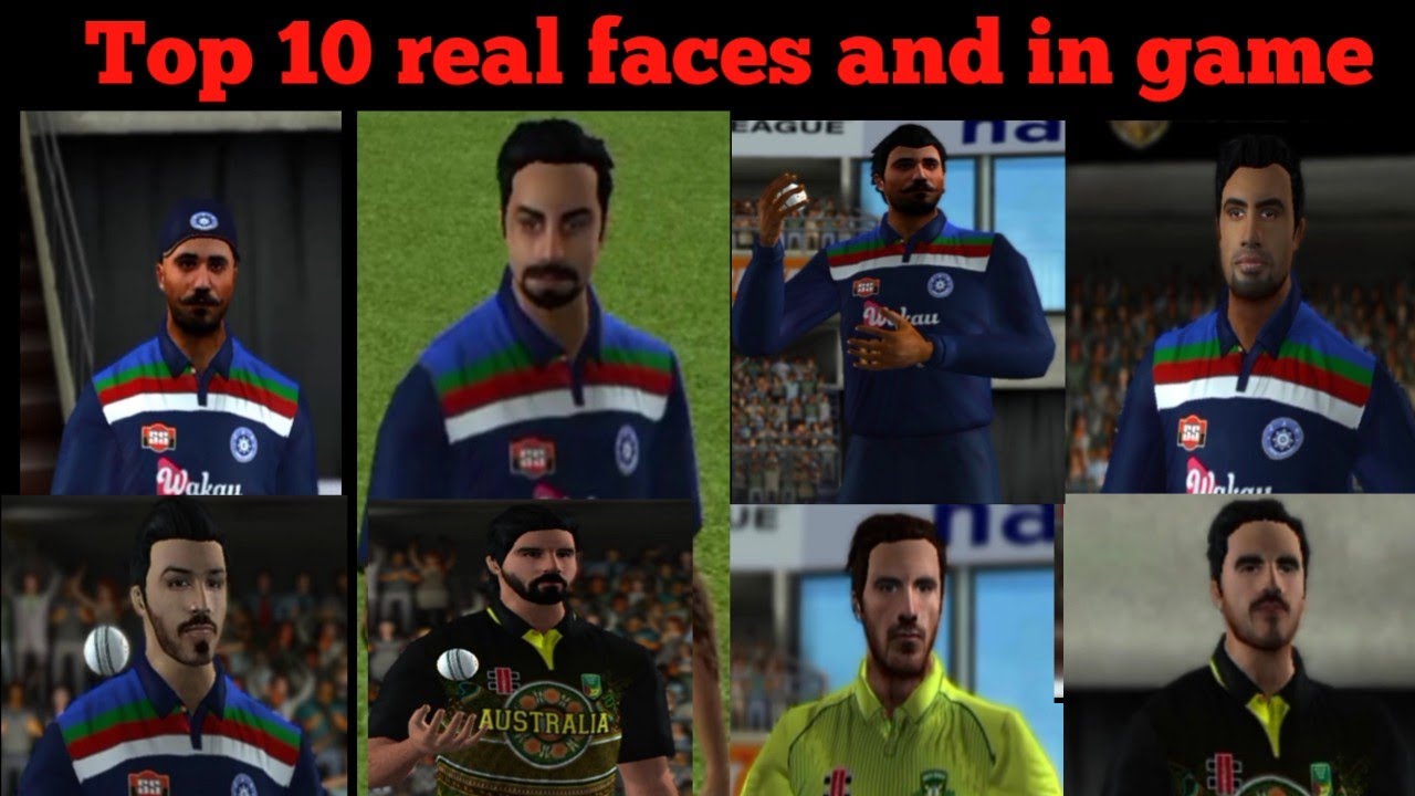 Top 10 Cricketers Faces || and In Real Cricket game faces || - YouTube