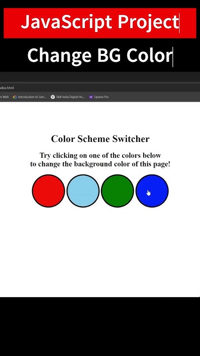 Create Click To change Background Color using html, CSS and JS | #Day17 JavaScript Project | # ...