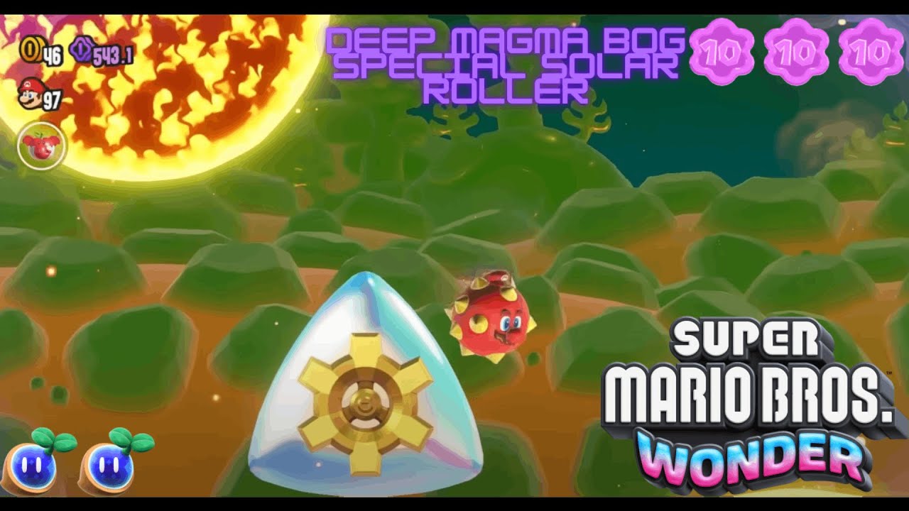 [Super Mario Bros. Wonder] Deep Magma Bog Special Solar Roller All ...