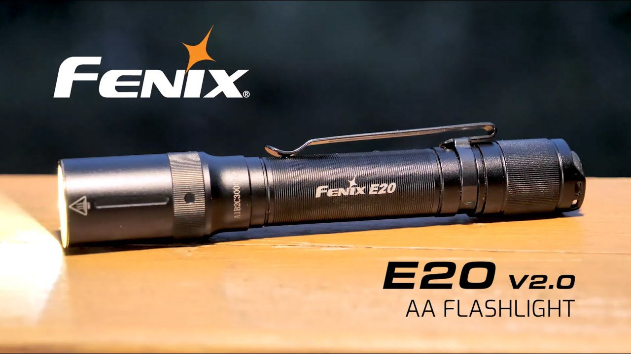 Fenix E20 V2.0 Flashlight - AA Powered - 350 Lumens - YouTube