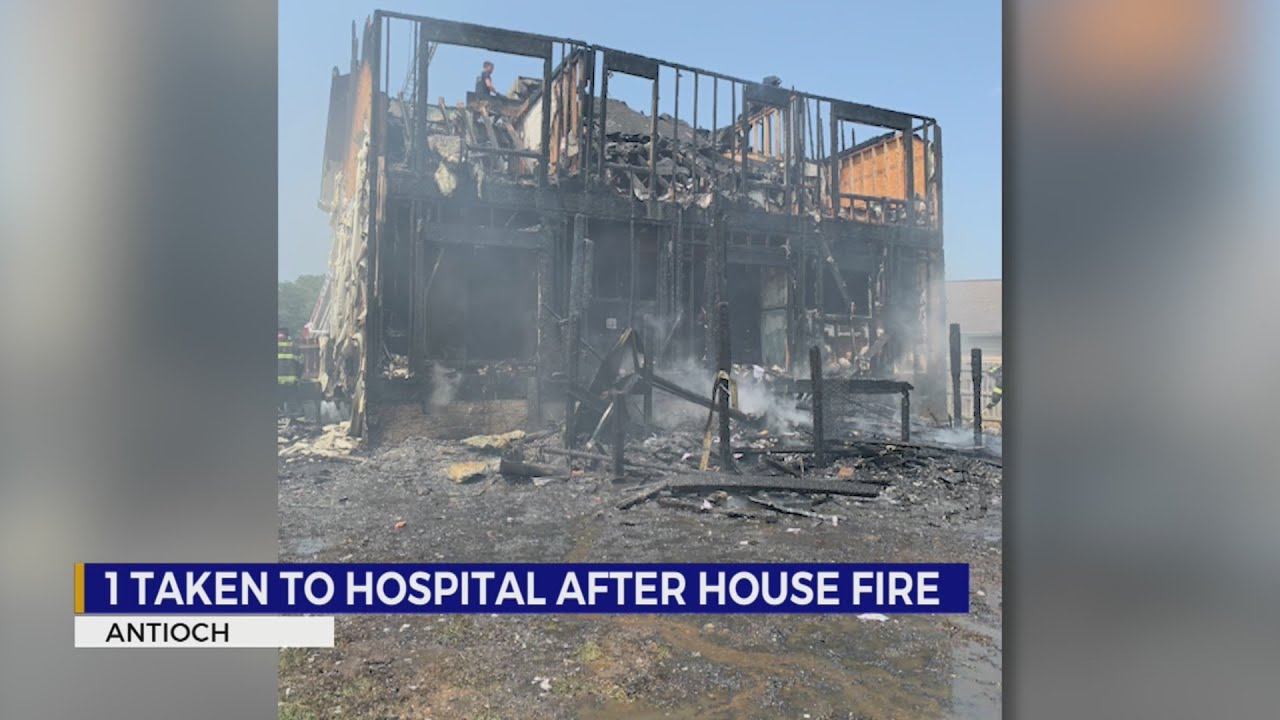 1 injured in Antioch house fire - YouTube