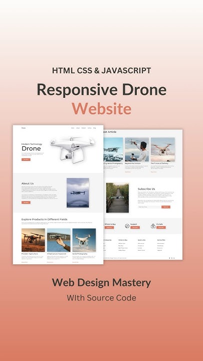 Drone Landing Page Website Using Html Css And Javascript Webdevelop Webdesign Htmlcsstutorial