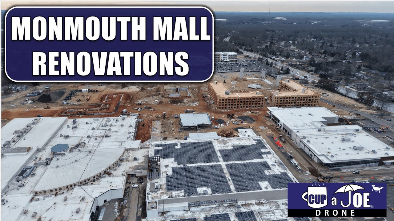 🚧 Monmouth Mall is transforming to Monmouth Square. Watch it on drone ...
