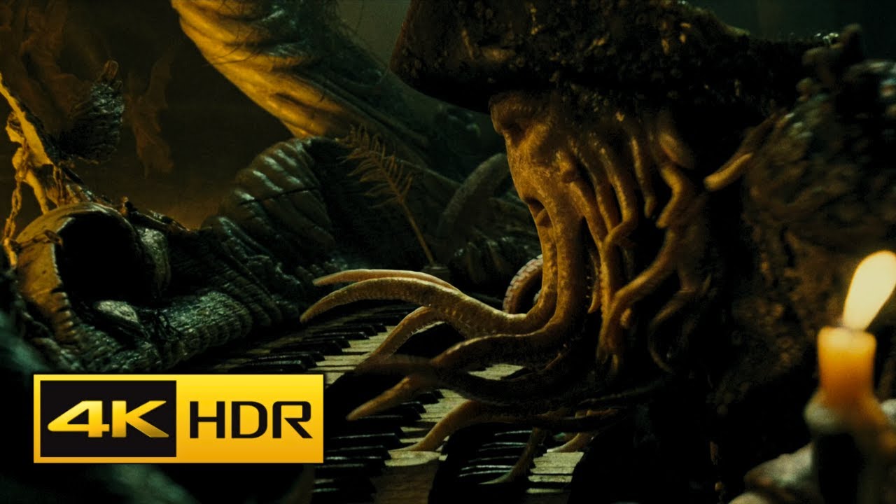 Davy Jones playing his Organ scene 4k HDR - Pirates of the Caribbean ...