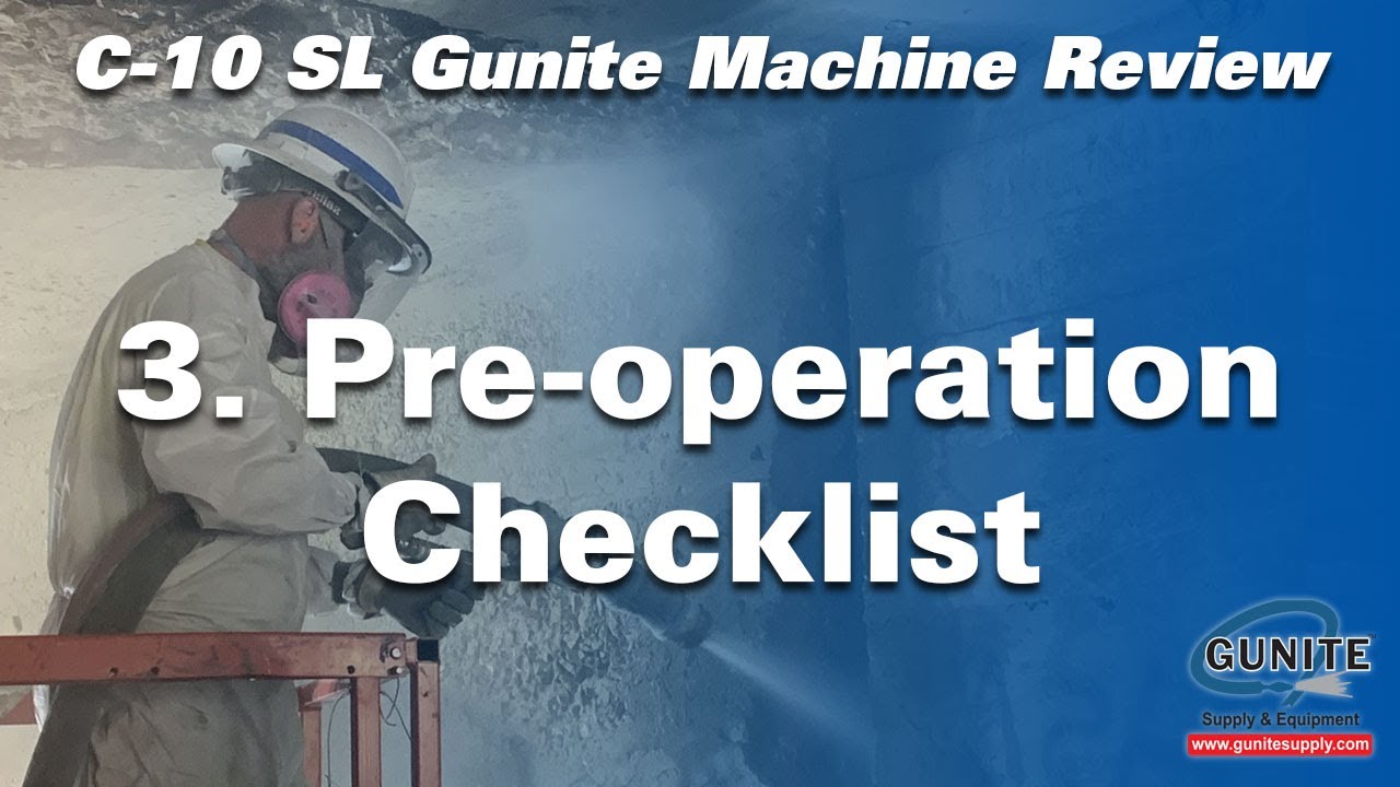 C-10SL Gunite Machine Equipment Review - Pre-operation Checklist - YouTube