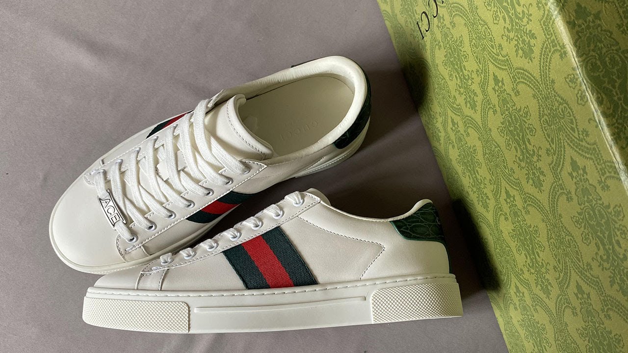 Gucci Ace Web Stripe Leather Sneakers Review From Supkicks - YouTube