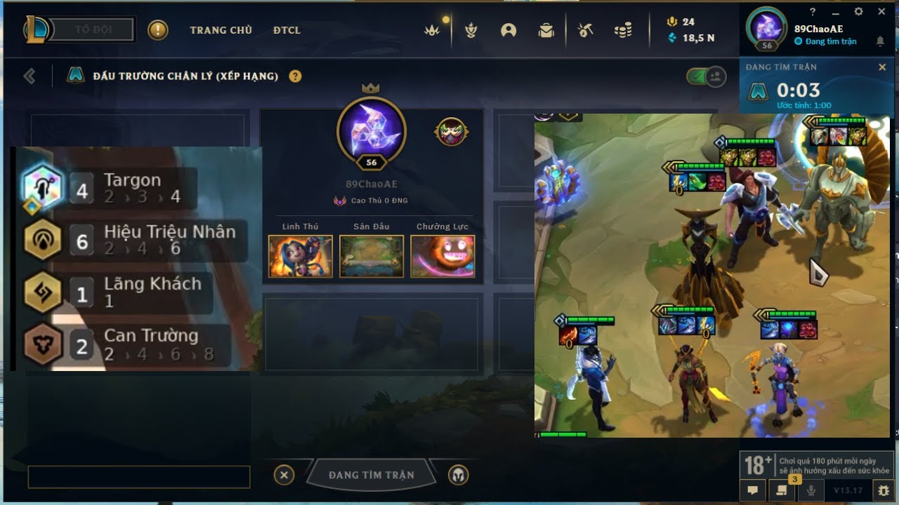 3 GAME DANH CAO THỦ VỚI META CẤP S+HIỆU TRIỆU NHÂN + TARGON CARRY SIÊU ...